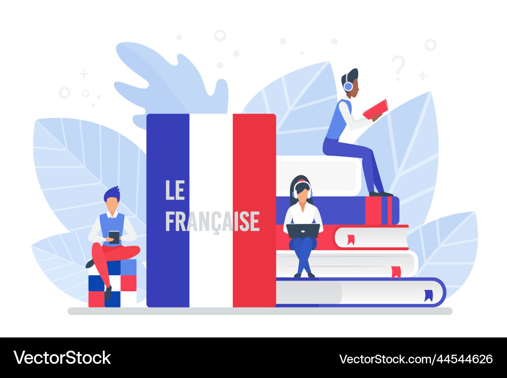 Online french language courses remote school Vector Image