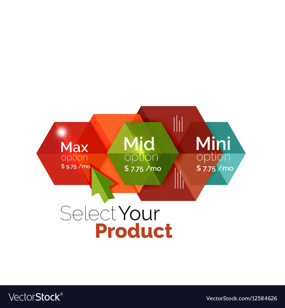 Option select template Royalty Free Vector Image