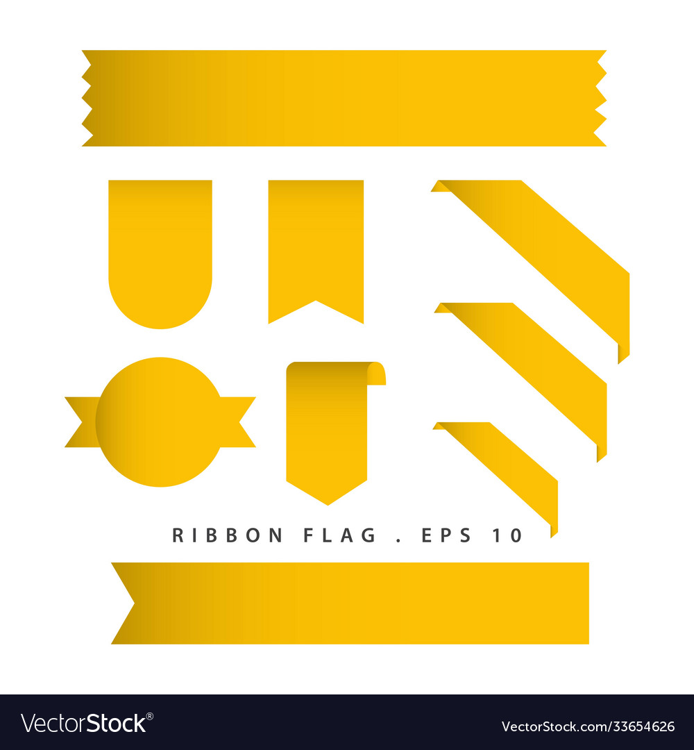 Ribbon flag template design Royalty Free Vector Image Ribbon flag template design Royalty Free Vector Image