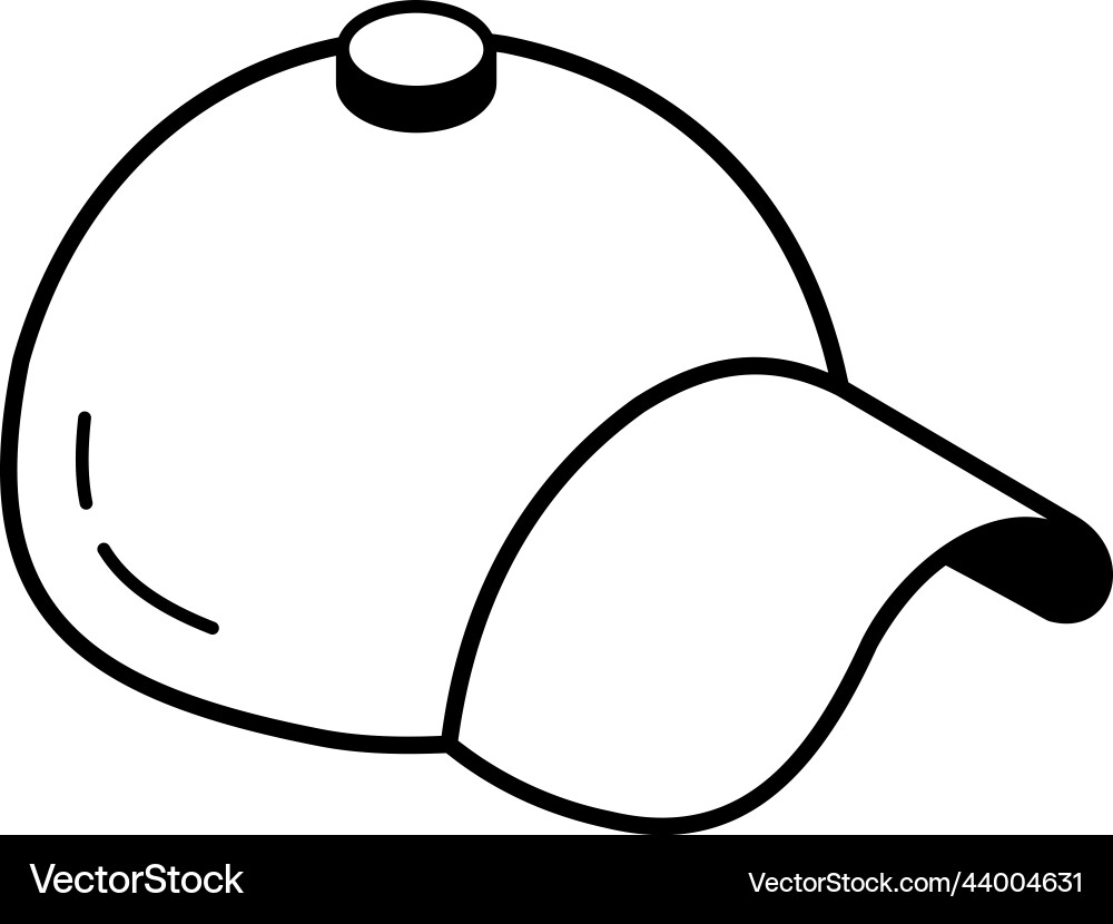 A well-designed linear icon of p cap Royalty Free Vector