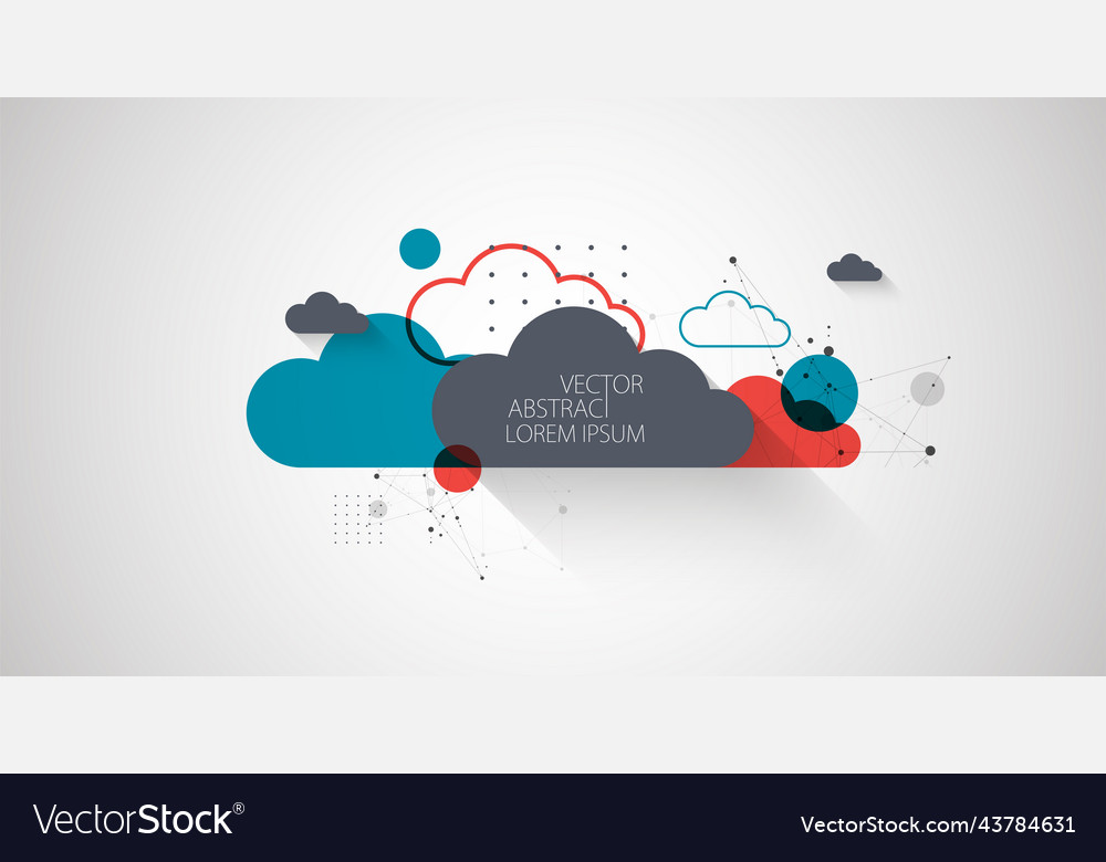 Abstract background with clouds technological Vector Image
