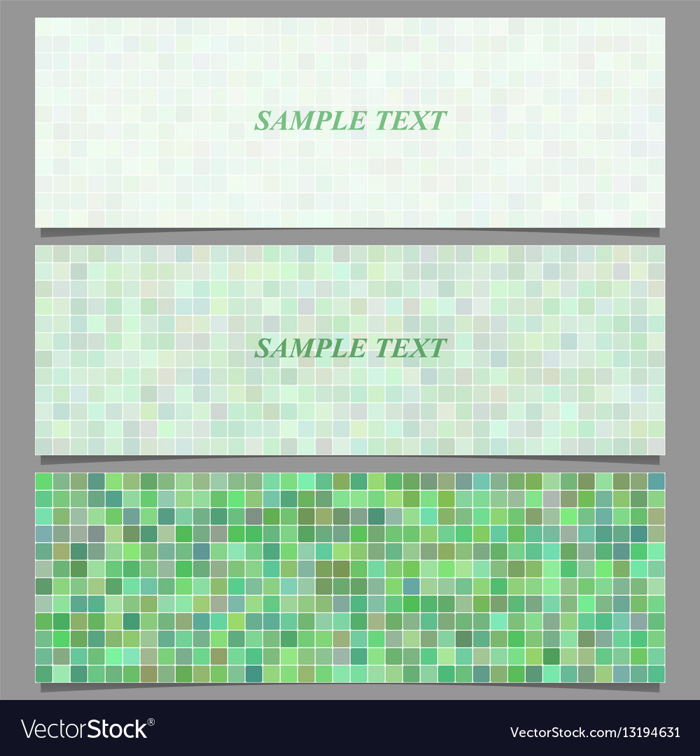Abstract square pattern banner background set Vector Image