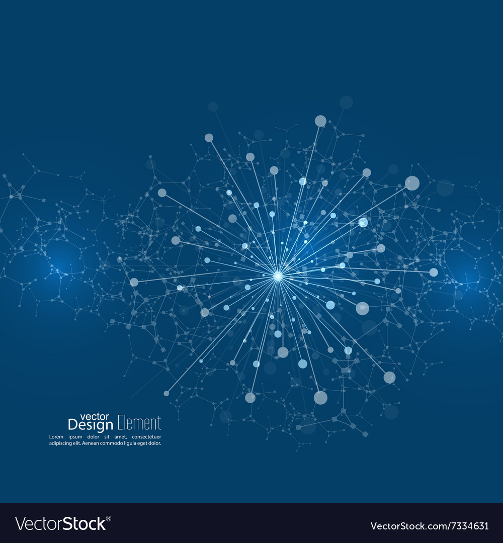 Array with dynamic emitted particles Royalty Free Vector