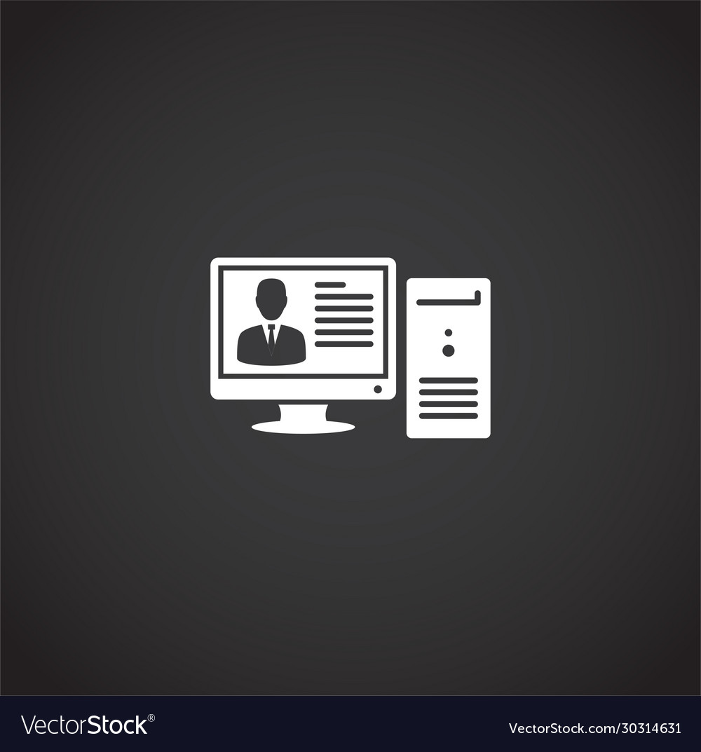 Businessman and computer related icon Royalty Free Vector