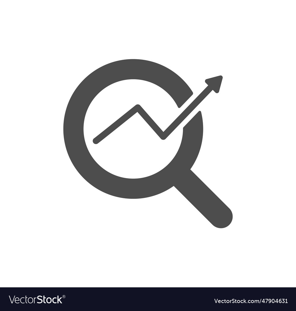 Data analysis icon isolated on white Royalty Free Vector