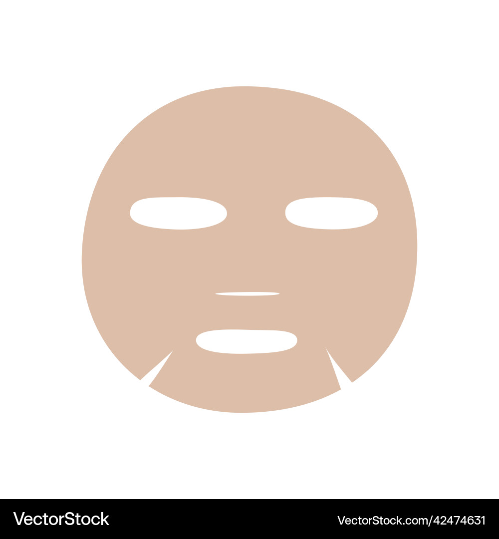 Fabric face mask isolated on white the concept Vector Image