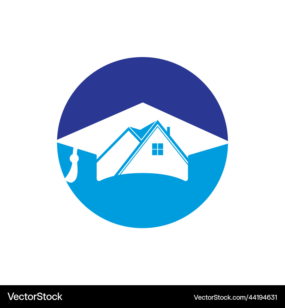 House school education logo design Royalty Free Vector Image