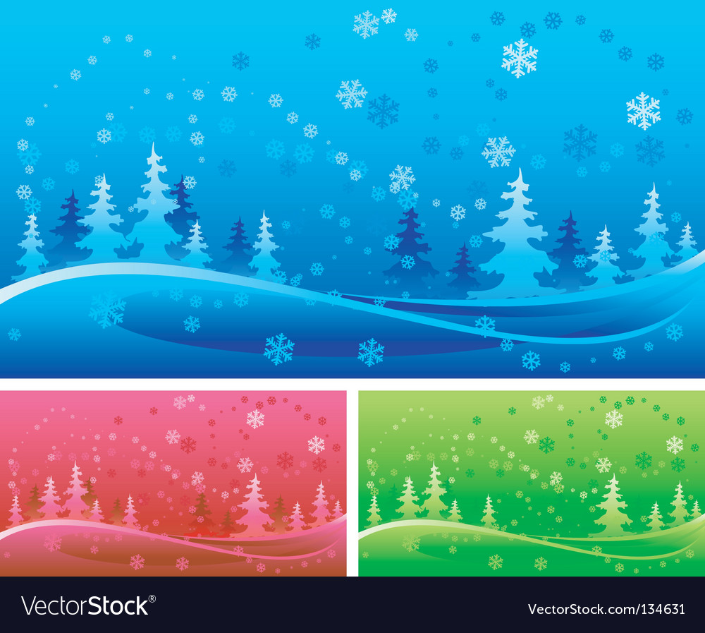 Winter forest Royalty Free Vector Image - VectorStock