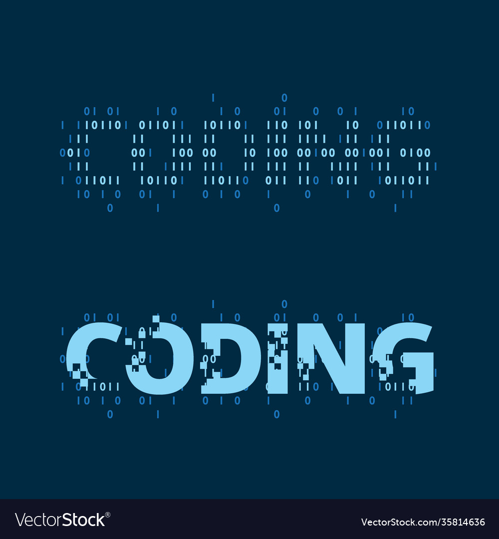 Coding wordmark Royalty Free Vector Image - VectorStock Coding wordmark Royalty Free Vector Image - VectorStock