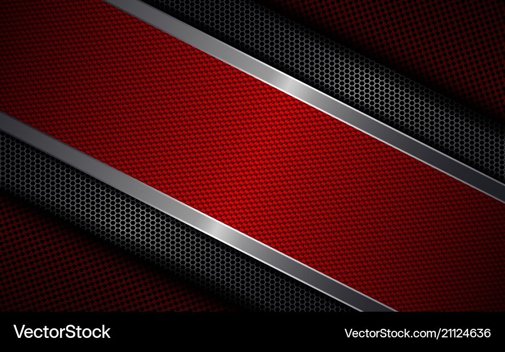 Geometric red design with metal grille Royalty Free Vector