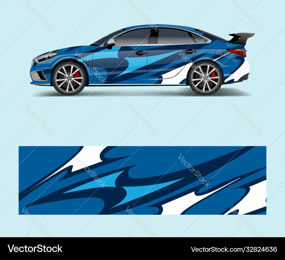 Graphic abstract racing designs for vehicle Vector Image