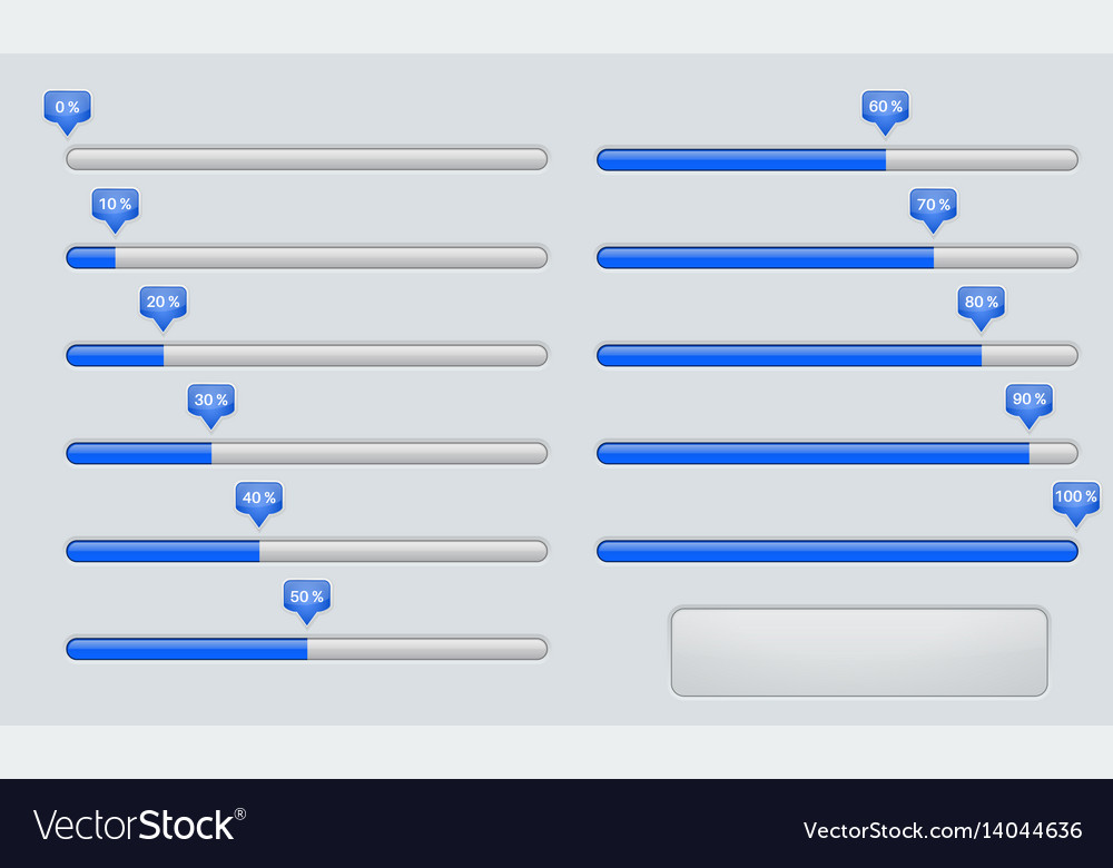 Progress loading installation bar web interface Vector Image