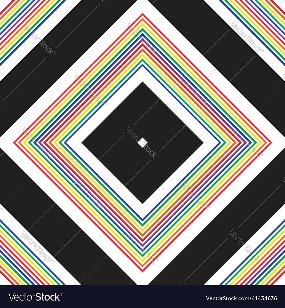 Rainbow argyle diagonal stripes seamless pattern Vector Image
