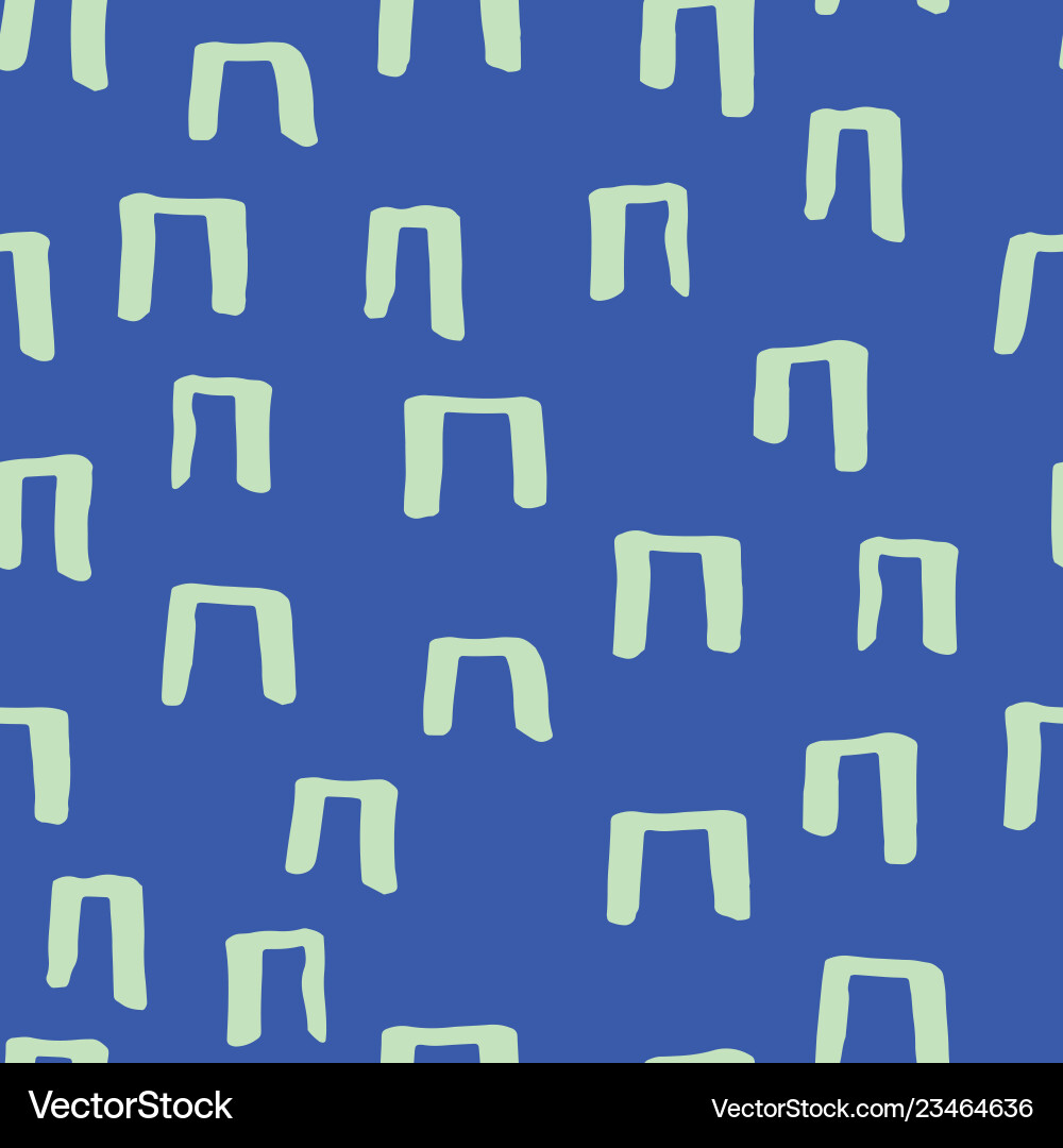 Seamless abstract shapes in green and blue pattern