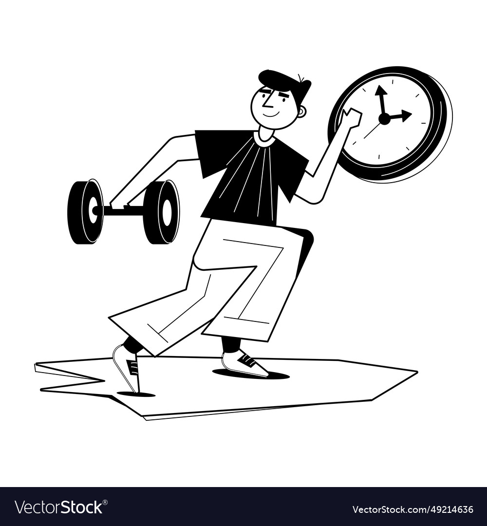 Workout time Royalty Free Vector Image - VectorStock