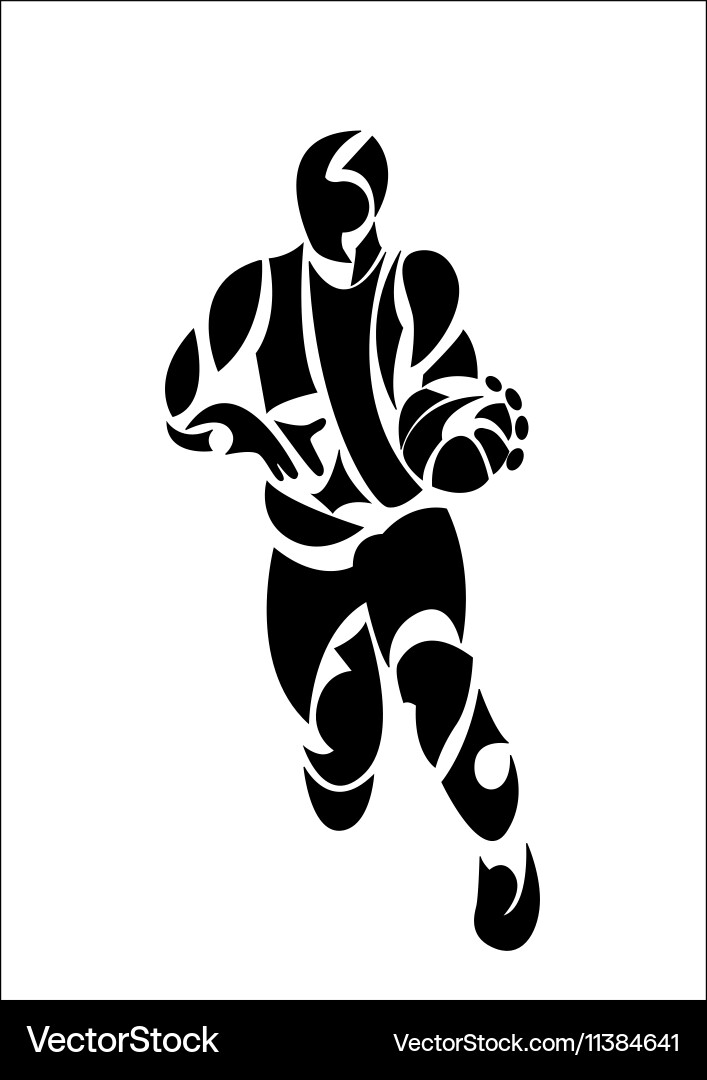 Abstract basketball player Royalty Free Vector Image