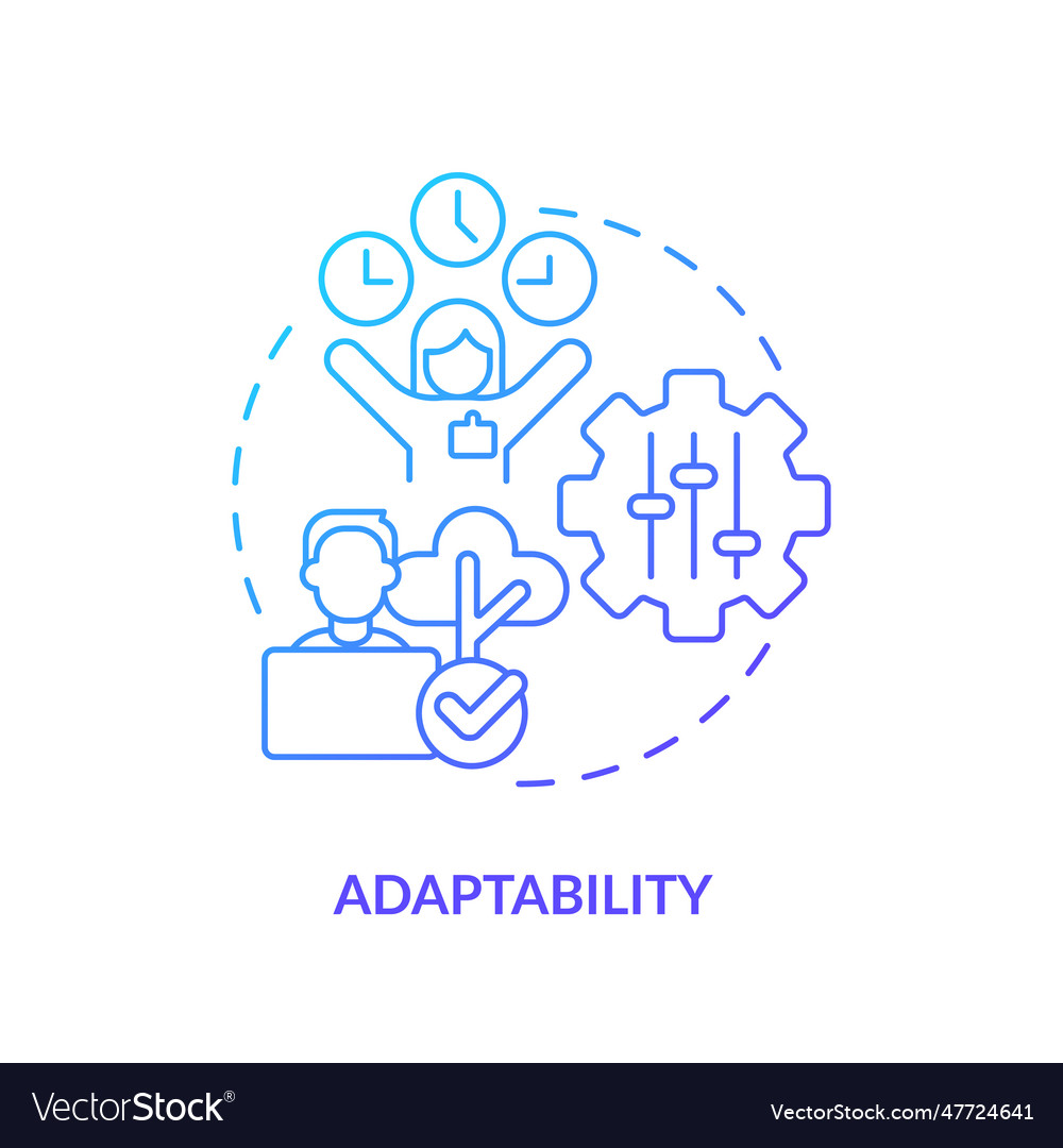Adaptability blue gradient concept icon Royalty Free Vector Adaptability blue gradient concept icon Royalty Free Vector