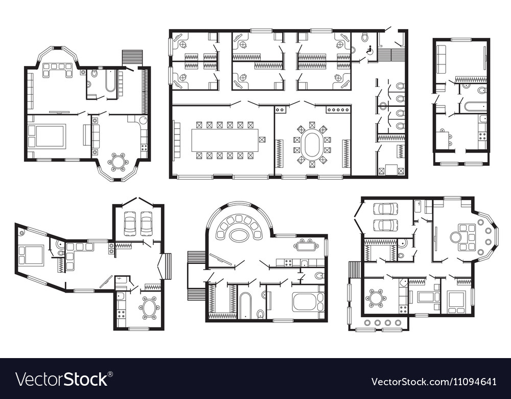 Architectural plan Royalty Free Vector Image - VectorStock