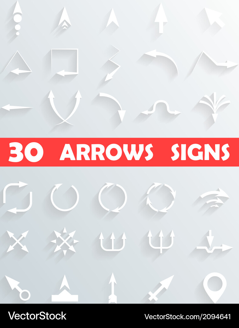 Arrows signs and icons Royalty Free Vector Image