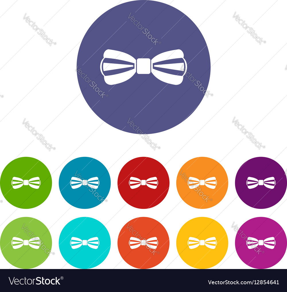 Bow tie set icons Royalty Free Vector Image - VectorStock