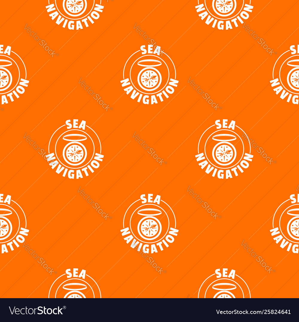 Compass pattern orange Royalty Free Vector Image