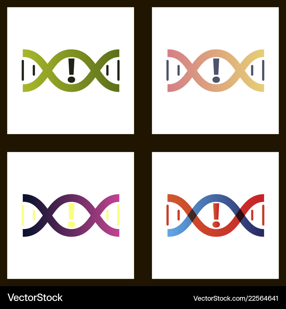Dna genetic sign elements and icons collection Vector Image