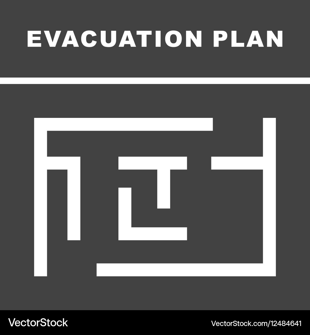 Evacuation plan Royalty Free Vector Image - VectorStock