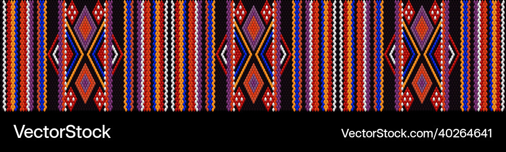 Folk ornament national pattern ethnic embroidery Vector Image