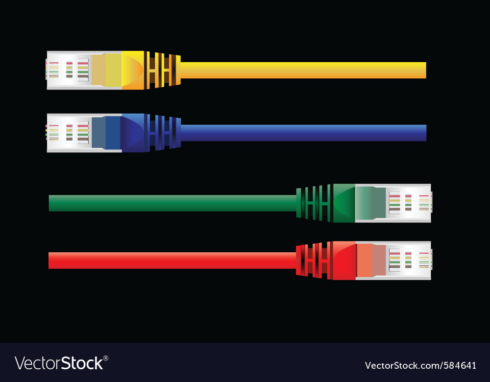 Internet cables Royalty Free Vector Image - VectorStock