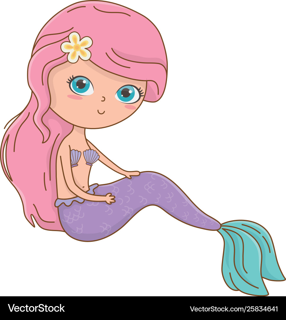 Mermaid fairytale design Royalty Free Vector Image
