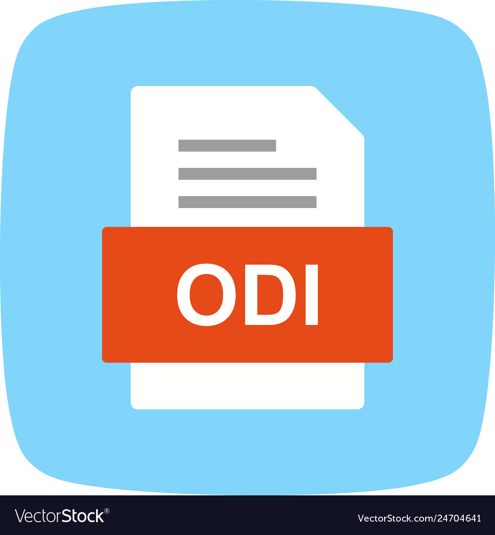 Odi file document icon Royalty Free Vector Image