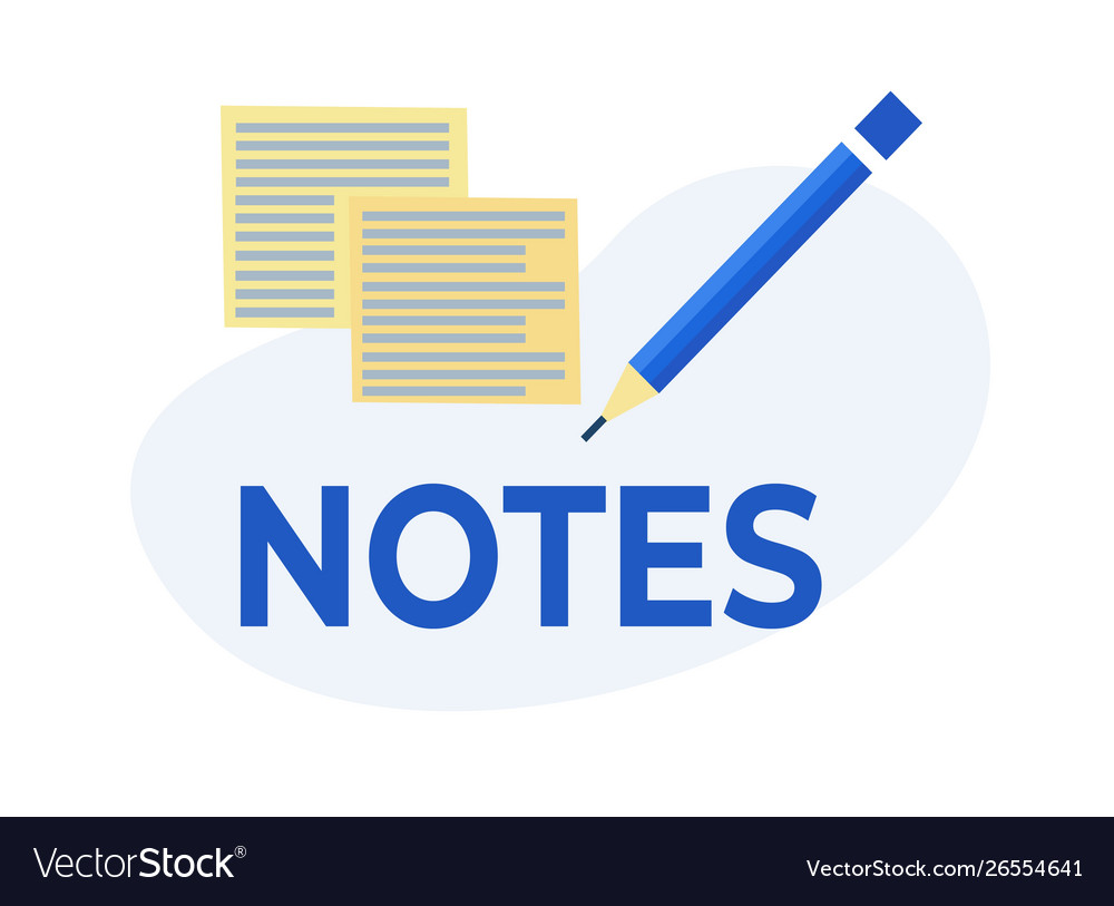 Paper document notebook for making notes cartoon Vector Image