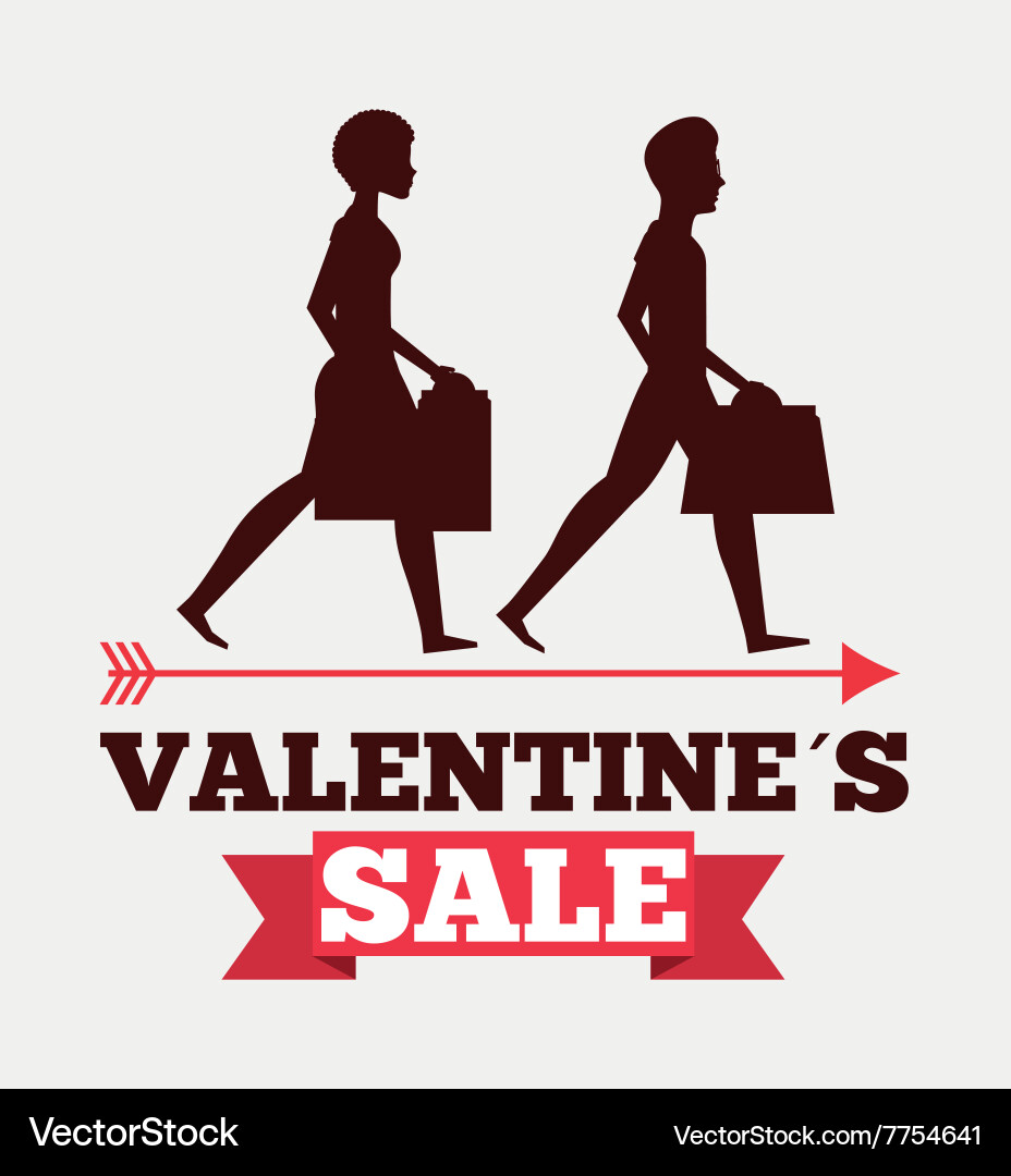 Valentines sale design Royalty Free Vector Image