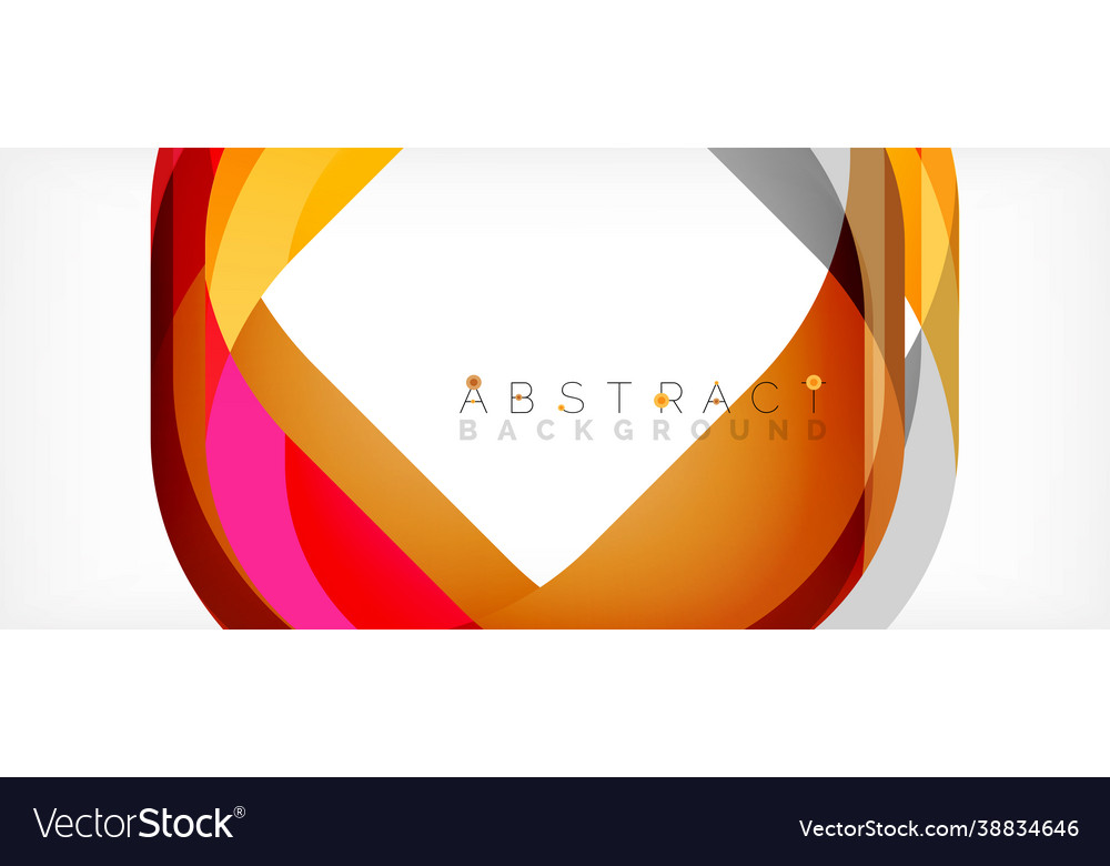 Abstract square shape with overlapping waves Vector Image