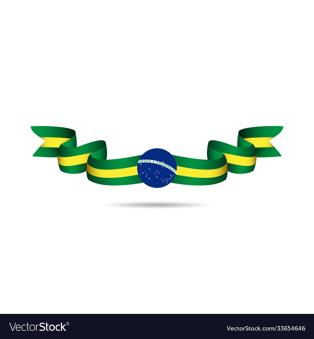 Brazil ribbon flag template design Royalty Free Vector Image Brazil ribbon flag template design Royalty Free Vector Image