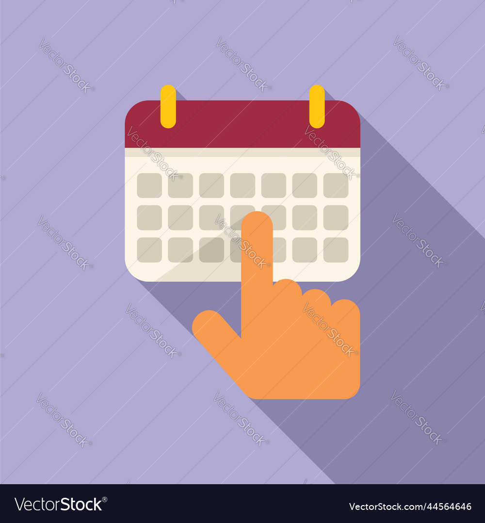Check calendar icon flat service customer Vector Image Check calendar icon flat service customer Vector Image
