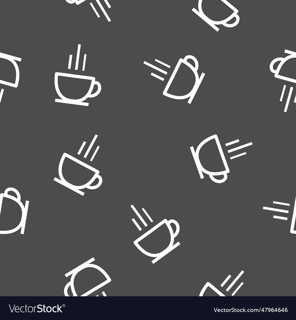 Coffee Cup Pattern Royalty Free Vector Image Vectorstock