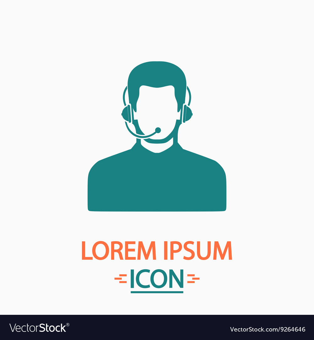 Operator computer symbol Royalty Free Vector Image