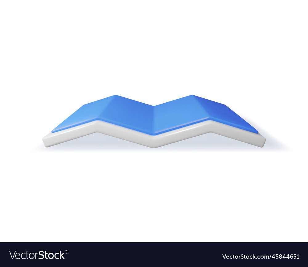 3d folded paper city suburban map isolated Vector Image