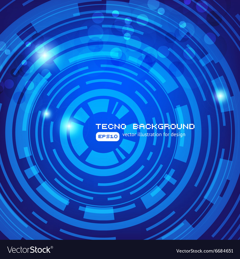 Blue techno background Royalty Free Vector Image