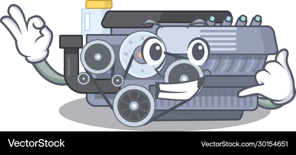 Call me funny combustion engine mascot picture Vector Image