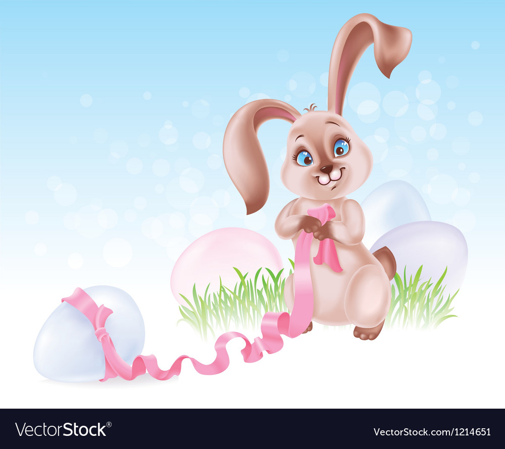 Easter rabbit Royalty Free Vector Image - VectorStock