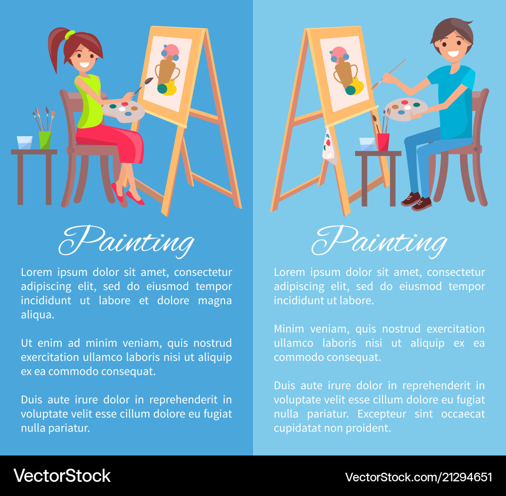 Painting process banner color Royalty Free Vector Image