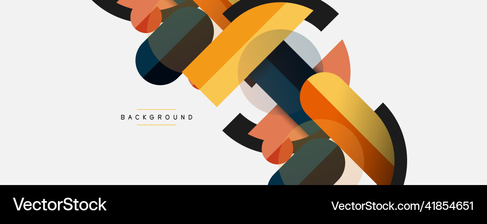 Round geometric shapes lines and circles Vector Image
