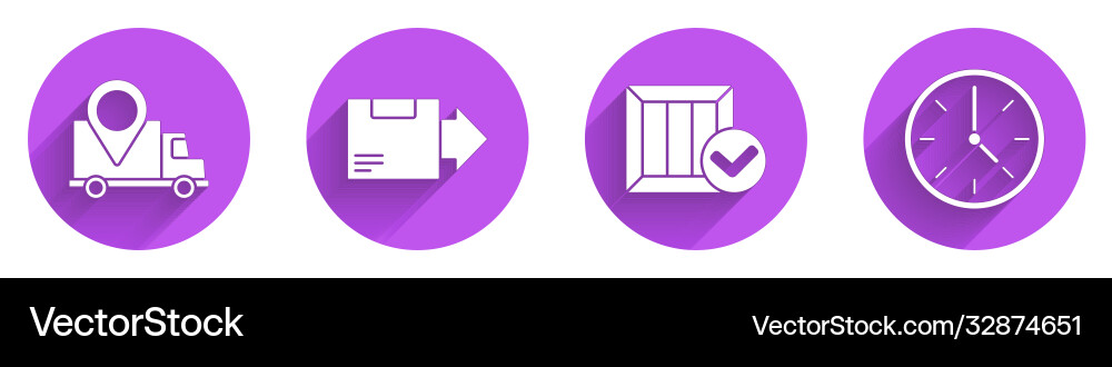 Set delivery tracking carton cardboard box Vector Image