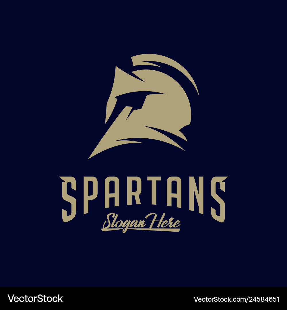 Blue Spartan Head Logo