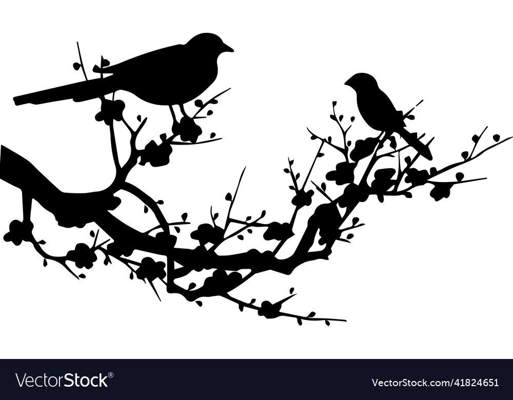 Tree with birds Royalty Free Vector Image - VectorStock