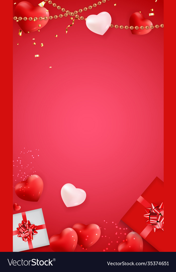 Valentines day love and feelings banner Royalty Free Vector