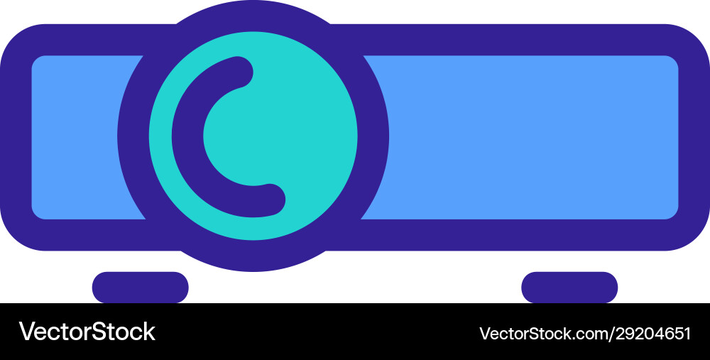 Video player icon isolated contour symbol Vector Image