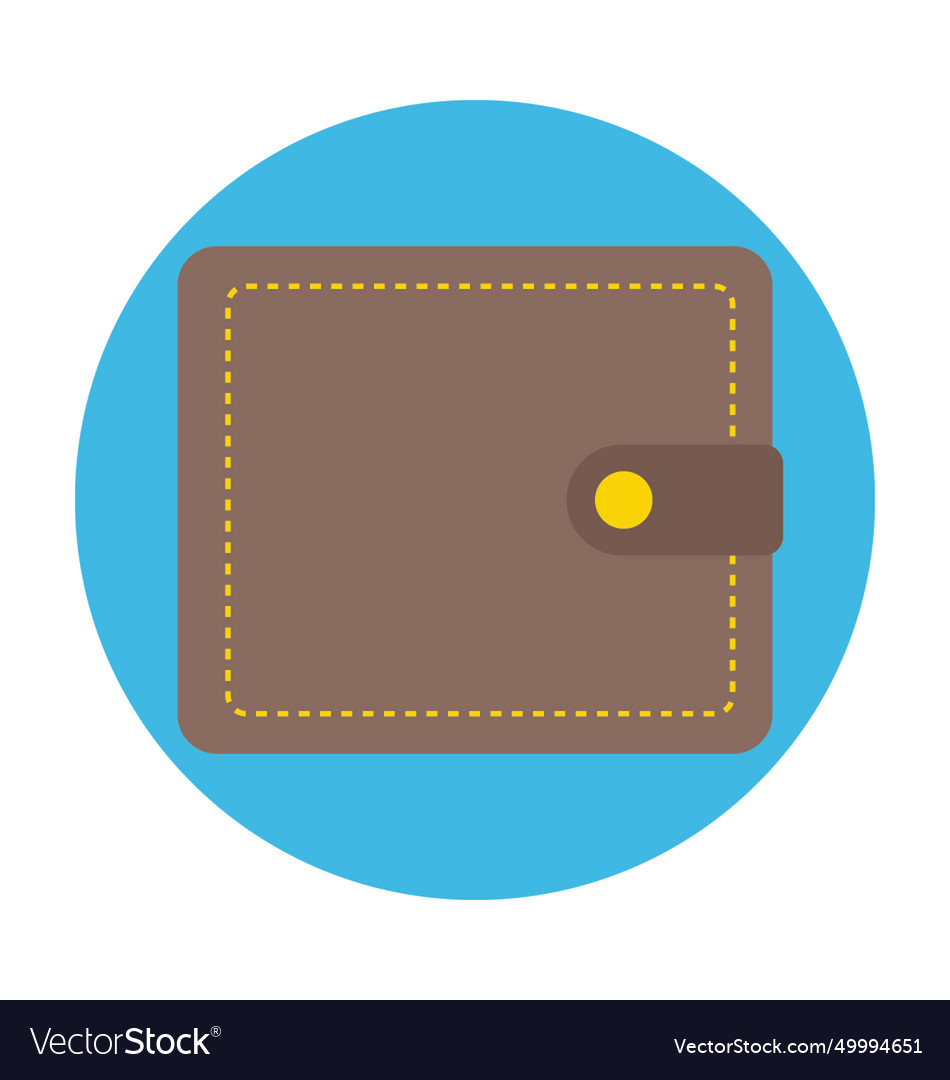 Wallet flat icon Royalty Free Vector Image - VectorStock